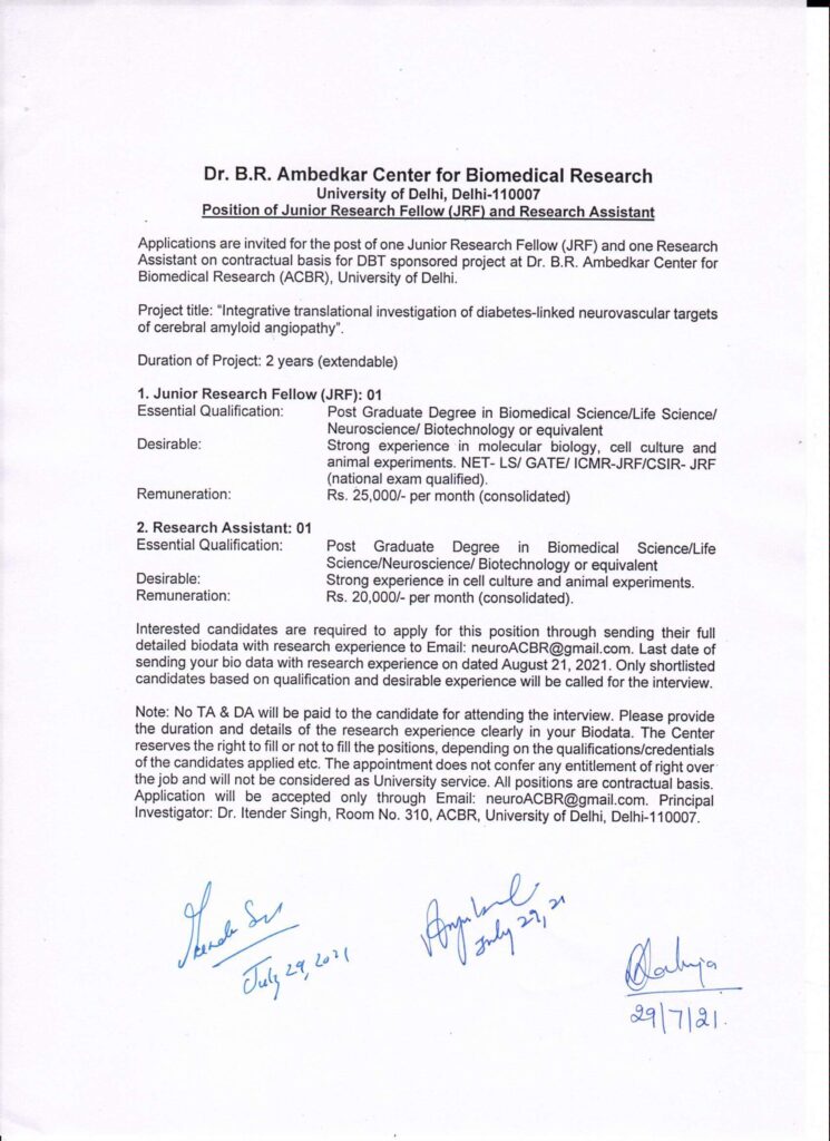 ACBR Recruitment 2025- Apply Jobs In Dr BR Ambedkar Center For ...